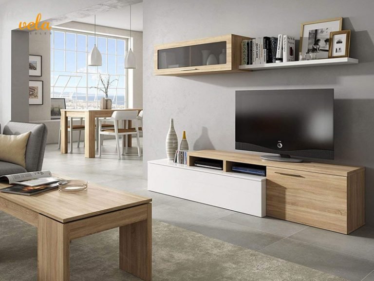 Muebles Salón ROBLE Blanco & Moderno, Canadian Natural